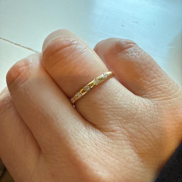 Diamond Ring With Star Setting / 14k Gold Star Setting Polaris Diamond ...