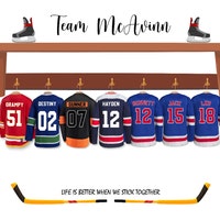 Personalized Ice Hockey Family Print, Hockey Wall Decor Print, Gift for ...