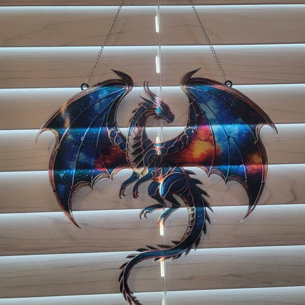 Autumn Leaves and Cozy Icons Acrylic Suncatcher/ Ornament - Faux ...