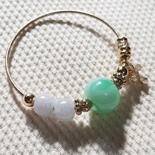 Icy A-grade Type A Natural Royal Blue Jadeite Jade Calabash Ring ...