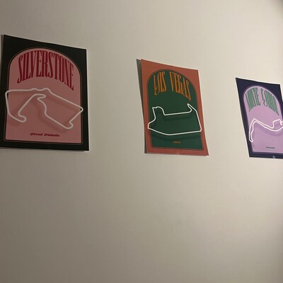 F1 Poster, EURO 3 PACK, F1 Track Poster, F1 Wall Art, Retro Poster ...