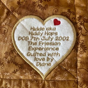 Personalised Heart Shaped Memory Patch Memory Bear Patch Memory Cushion Patch Embroidery Patch ...