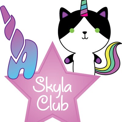 Cat Unicorn Coloring SVG Clipart Caticorn Outline Line Art for Coloring ...