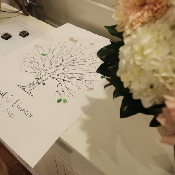 Printable Fingerprint Tree Test Page | Fingerprint Guest Book ...