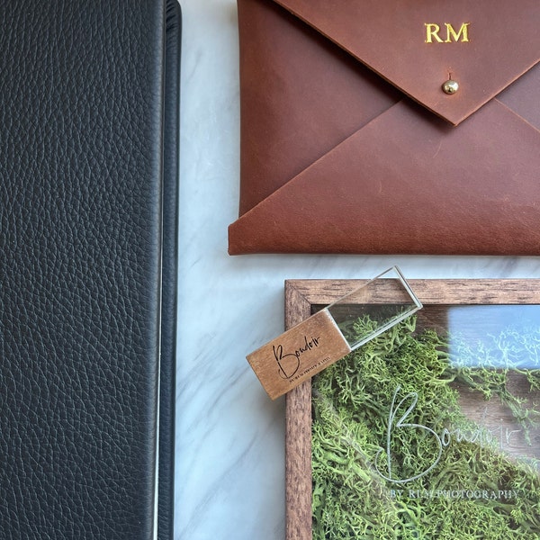 Customized Leather Envelope for Photos 4x6, Leather Case Prints 5x7 ...