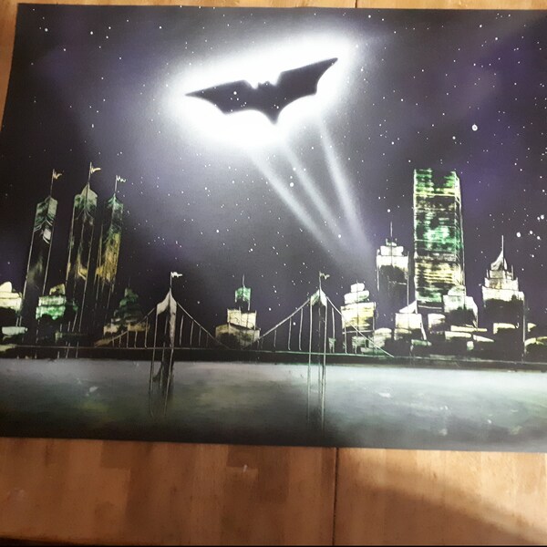 Gotham City - Joker Colors - Spray Paint Art - Etsy