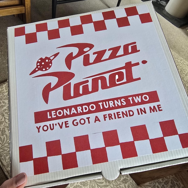 Personalised Birthday Pizza Box | Custom Pizza Party Favour | Kids ...