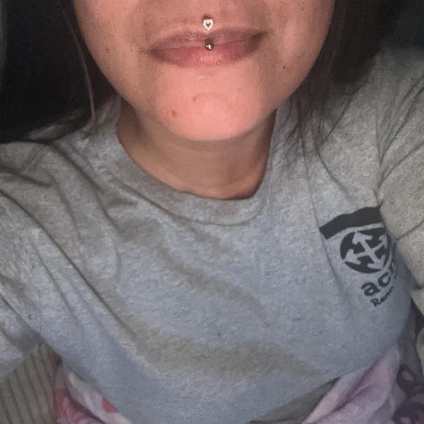 16g Teardrop Medusa Ring Lippy Loop Labret Surgical Steel Lip Ring ...