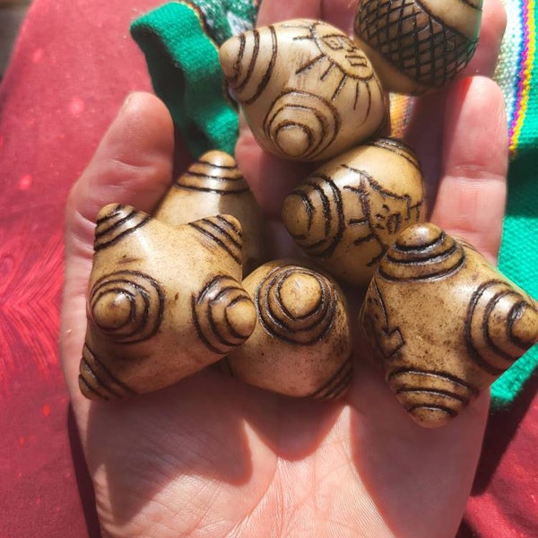 Set of 7 Peruvian CHUMPI KHUYA Stones - Hand Carved From Alabaster ...