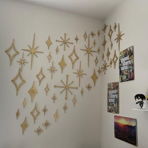 3D Printed 7-point Stars septagram: Elegant Home Decor Wall Art Painted ...