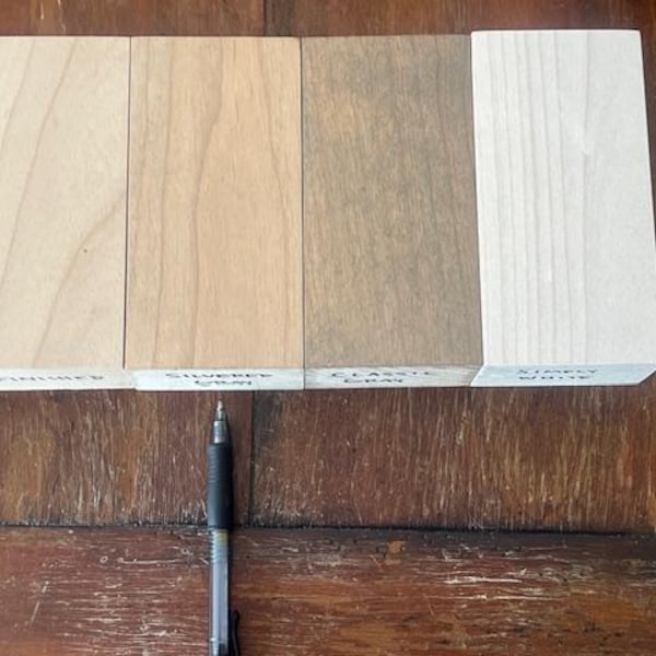 SOLID Alder Hardwood Floating Shelf Stain Samples (1.75