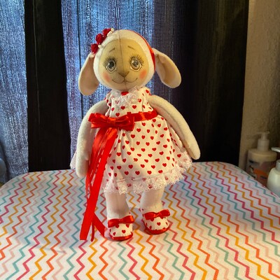 Stuffed Bunny Doll for Kids Cloth Doll Handmade Personalized Rag Doll ...