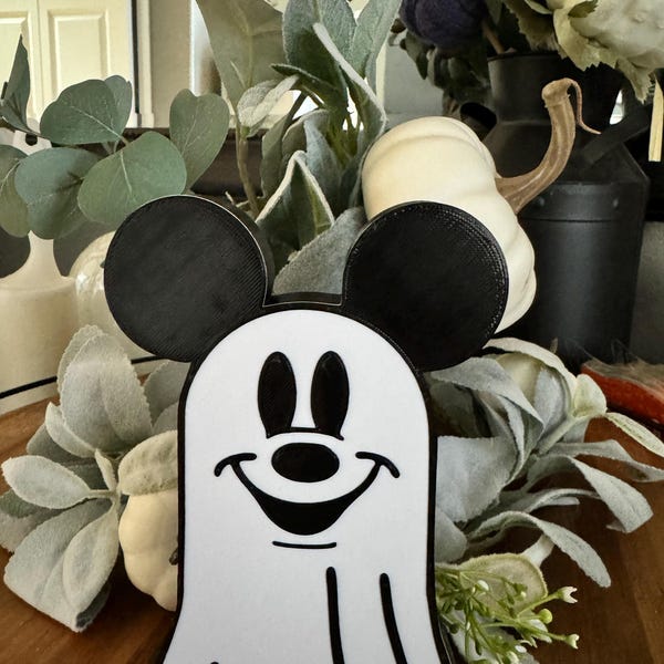 Mickey and Minnie Mouse Ghosts / Disney Inspired Halloween Decorations ...