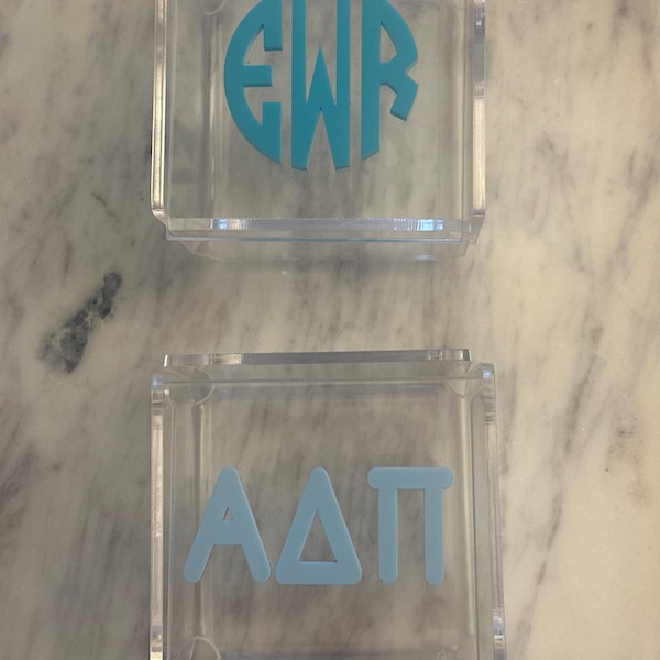 SMALL Applique Acrylic Box, Bridesmaid Gift, Graduation Gift ...