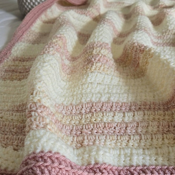 Urban Stripes Crochet Baby Blanket Pattern - PDF Only - Digital ...