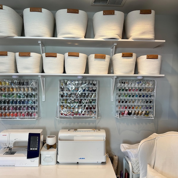 Dust Cover for 120 Spool Wall Thread Rack Wxdxh = 17" X 3" X 28" Clear ...