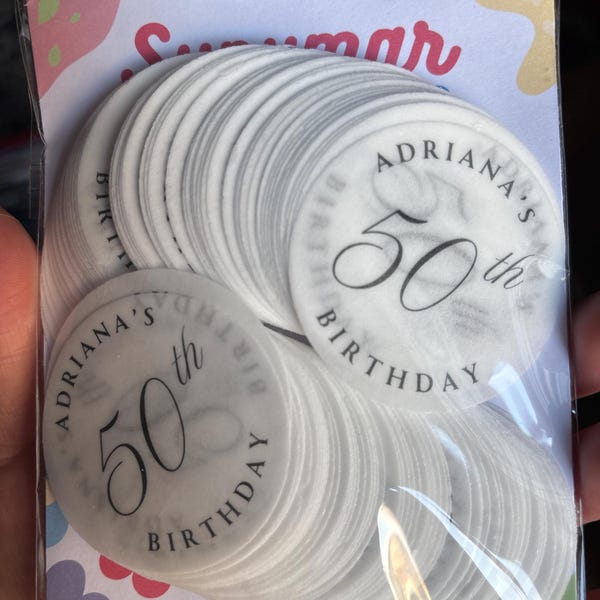 50 Personalized Edible Drink Toppers Quinceañera XV Design | Custom ...