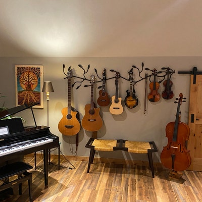 Instrument Rack Branch Violin Holder With 4 Bow Pegs, Holds 4 ...