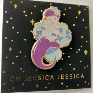 Sea Bunny Hard Enamel Mini Pin Gold White Black Bunny - Etsy