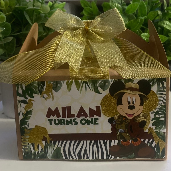 Mouse Safari Gable Box Label, Mouse Safari Treat Box Label, Mouse ...