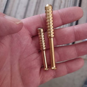 2 & 3 Brass One Hitter Bats Solid Brass Lasts a Lifetime-yes-these Are ...
