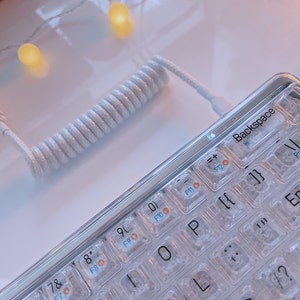 Coiled Mechanical Keyboard Cable queen - Etsy