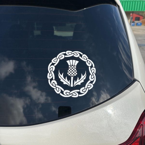 Scottish Thistle Decal Vinyl Decal - Car Decal - Car Sticker - Laptop ...