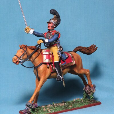 Napoleonic Red Lancers Figure, Painted Napoleonic Miniature 1/30 Scale ...