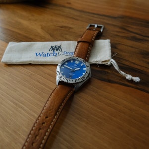 Handmade Copper Brown Italian Leather Watch Strap, Full Grain Leather ...