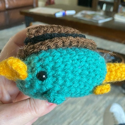 Amigurumi Crochet Platypus Plush Stuffed Animal Tag - Etsy