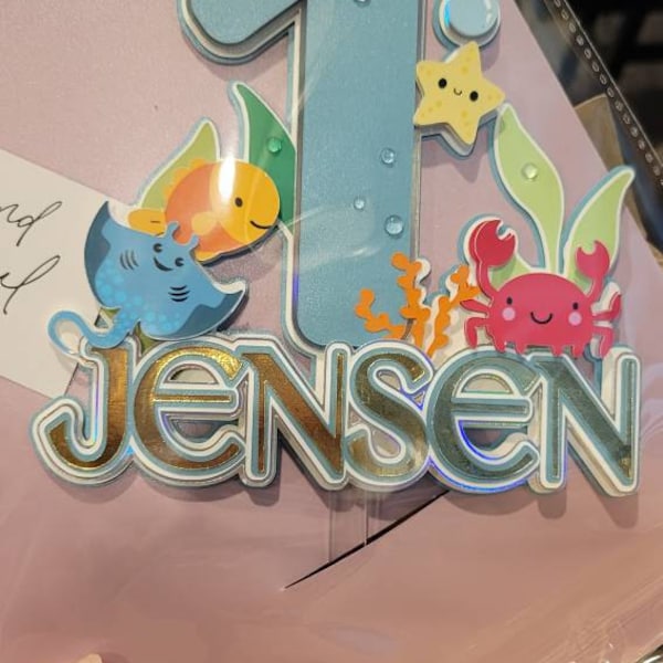 Under the Sea Cake Topper, Ocean Party, Sea Animals Cake Topper - Etsy