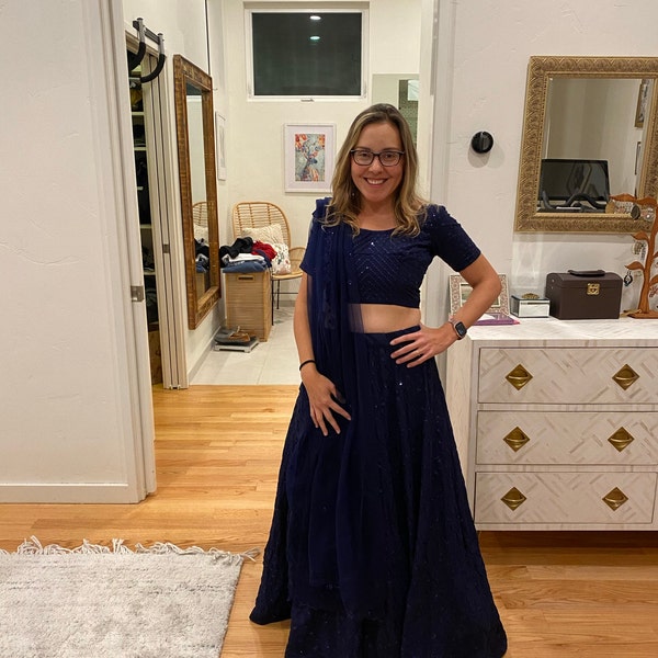 Infuse Your Wardrobe With Grace of Chinon Jacket Lehenga Choli Ready to ...