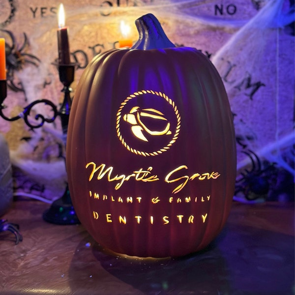 Custom Logo Carved Foam Pumpkin (business, Sports Team, Band, Movie, TV ...