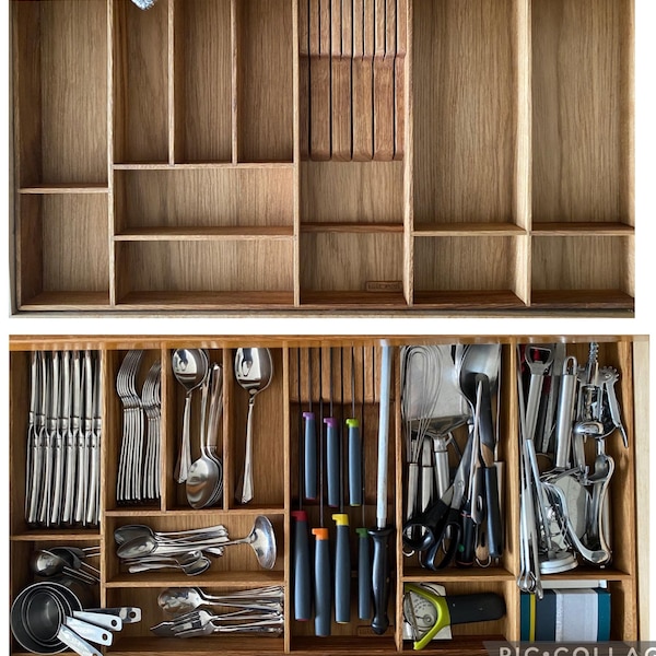 Custom Drawer Organizer. Silverware Organizer. Cutlery Tray. Organizer ...