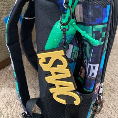 Boys Backpack Tags, Kids Keychains, Personalized Keychain, Acrylic ...