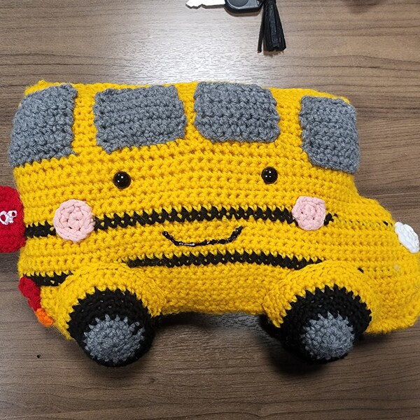 School Bus Crochet Pattern, School Bus Amigurumi Pattern, School Bus ...
