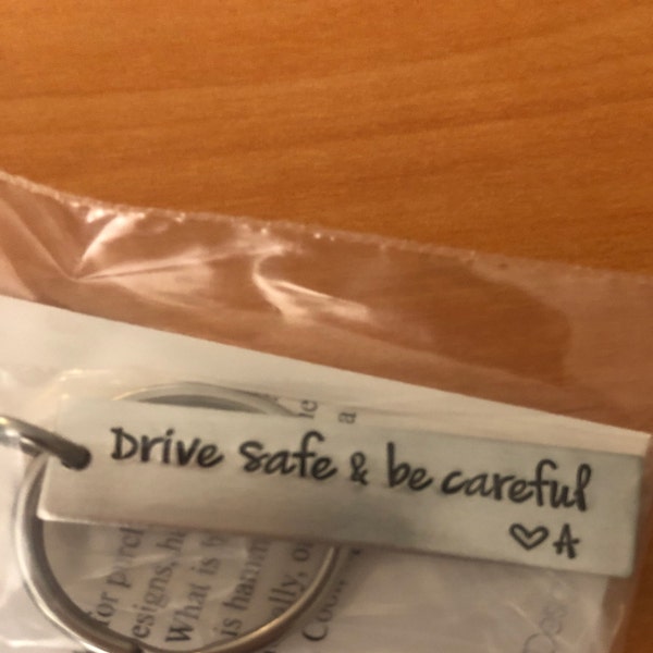 Drive Safe and Be Careful With Initials Customizable Hand Stamped Light ...