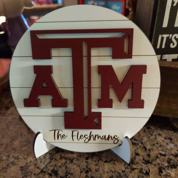 Texas A&M Wood Sign, Officially Licensed TAMU Sign, Custom Ring Dunk ...