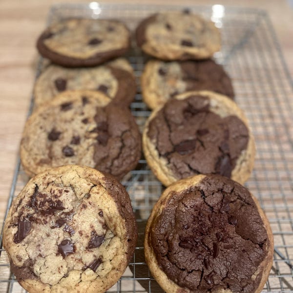 Gourmet Double Chocolate Chunk Cookie Recipe - Etsy