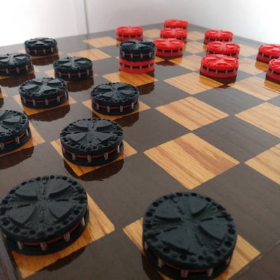 Checkers Set 3D Printed 24 Piece Set for Your Board. - Etsy