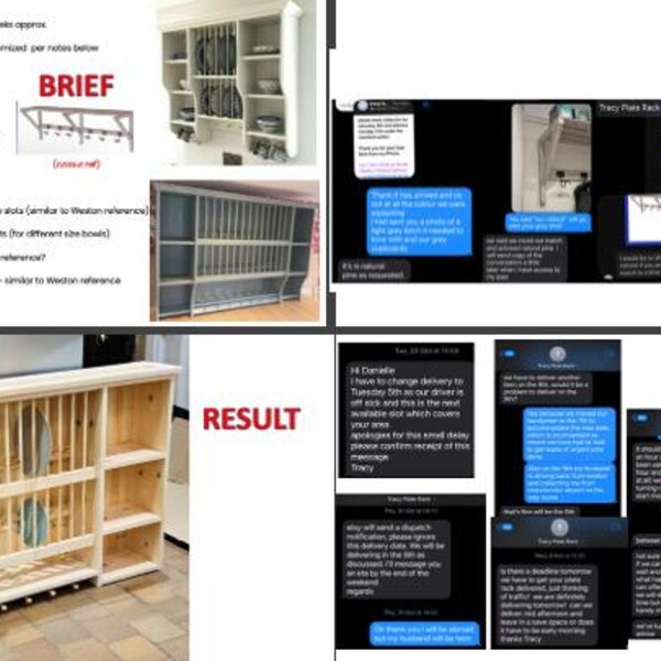 Weston Bespoke Custom Made to Order Plate Rack Finished in Your Chosen ...