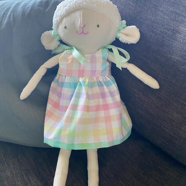 Lamb Sewing Pattern PDF - Make a Cloth Lamb Doll / Stuffed Animal Toy ...