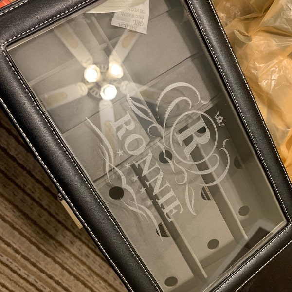 Personalized Watch Box With Glass Top | Men's Jewelry Organizer - Etsy