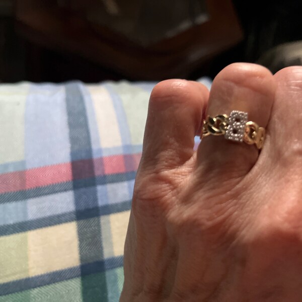 14K Gold Initial Ring, Solid Gold Letter Ring, Ring for Women ...