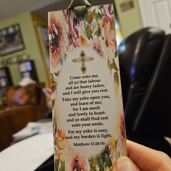 Books of the Bible Bookmark, Red, Yellow and Green Floral, Version One ...