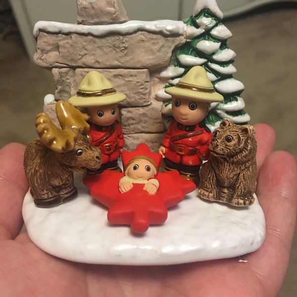Canadian I Nativity Scene - Handmade in Clay - 1 Block - 3.1"x2.2"x2.8 ...