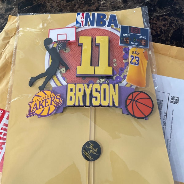 Basketball Shaker Cake Topper, Basketball Birthday Party, Sports Cake ...