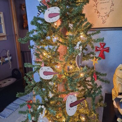 Primitive Homespun Rag Tree, Primitive Decor, Farmhouse Decor, Holiday ...