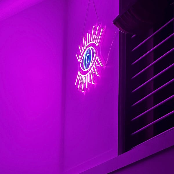 Evil Eye Custom Neon Sign Logo Wall Art Decor | Anime Neon Sign ...