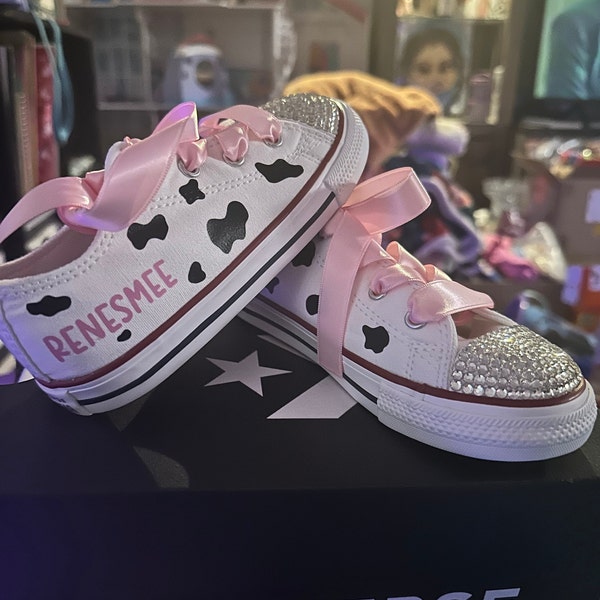 Custom Cow Print Baby Toddler Converse Sneakers Boy or Girl ...